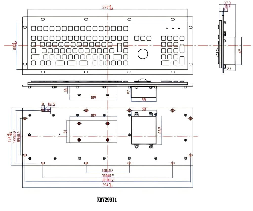 Ip65 105 Keys Industrial Metal Keyboards Integrated Rugged Keyboard ...