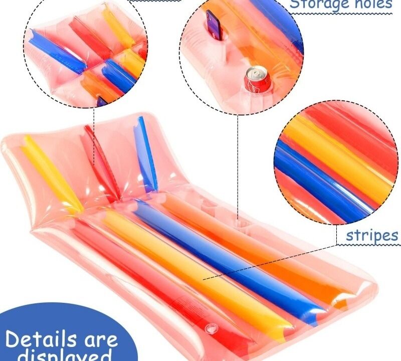 Pool Floats Adults With Cup Holder, 72'' Inflatable Floaties Pool ...