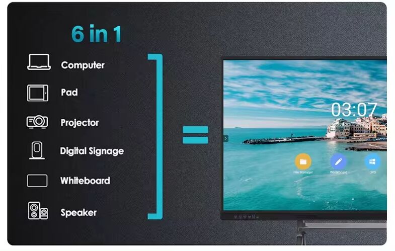 65 Inch 4k Uhd Digital Whiteboard Interactive Touch Screen Smartboard ...