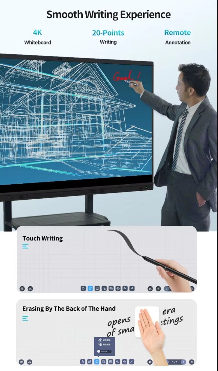 75 Inch Ifp 4k Educational All In One Pcs 20 Point Touch Screen ...