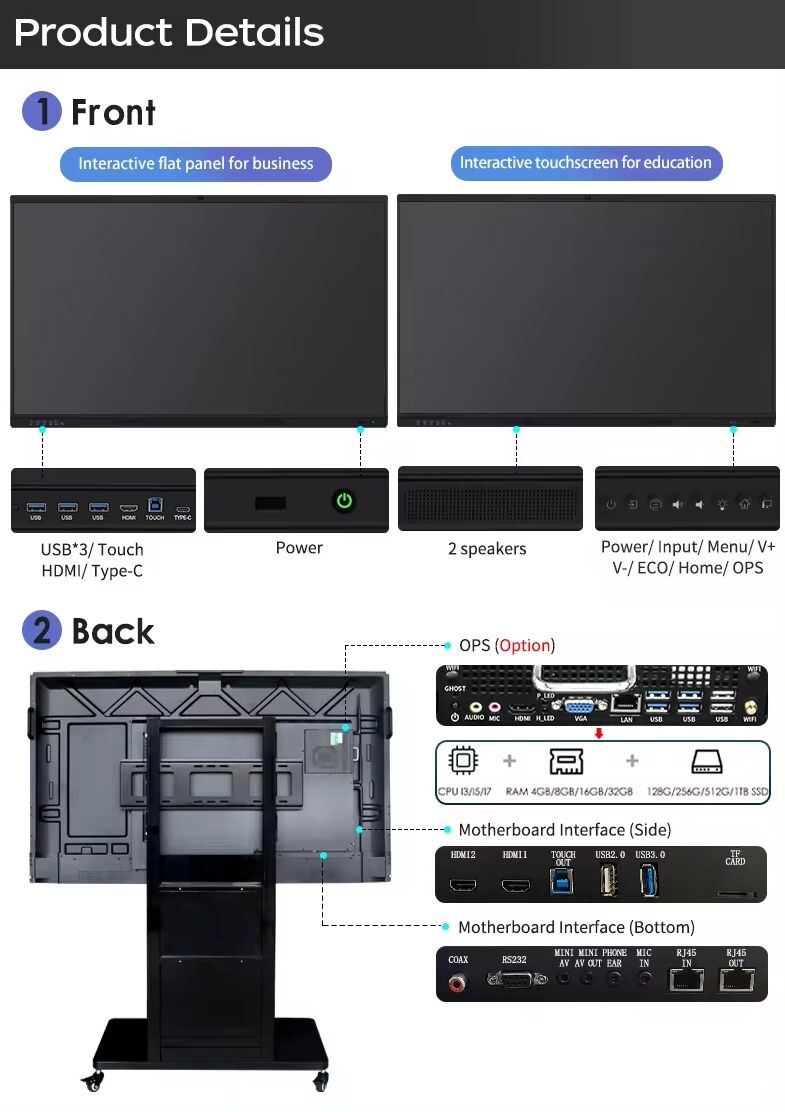 75 Inch Ifp 4k Educational All In One Pcs 20 Point Touch Screen ...