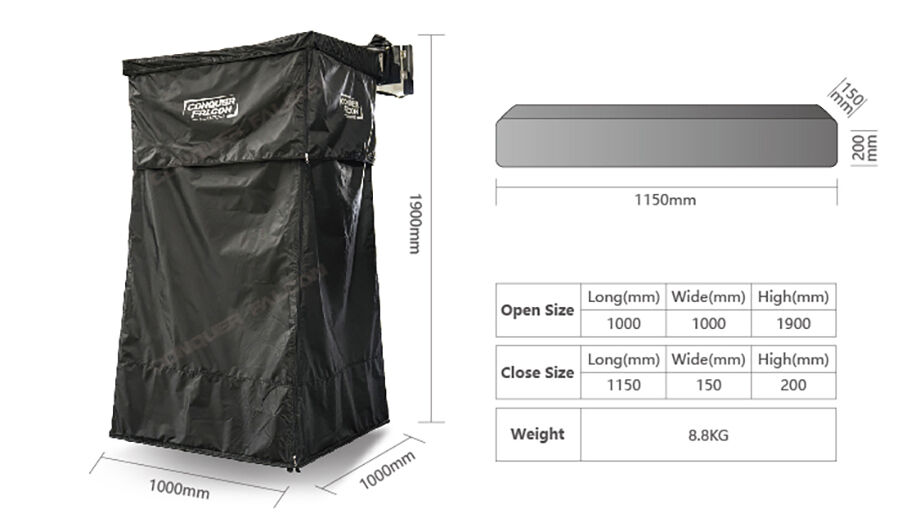 Portable Outdoor Waterproof Folding Car Side Shower Tent With Aluminum ...