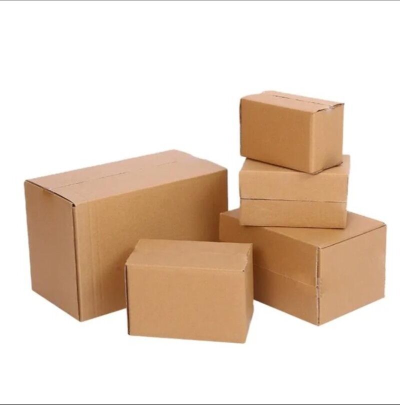 Custom Cardboard Box Logo Printed Brown Craft Boxes Packaging Kraft Corrugated Box Shipping ...
