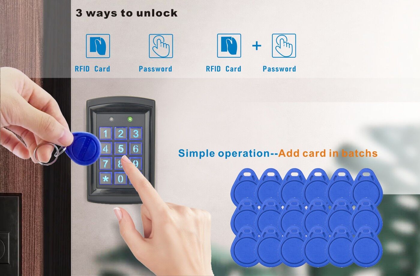 Popular Cheap Standalone Keypad Smart Access Control 125khz Access Card ...