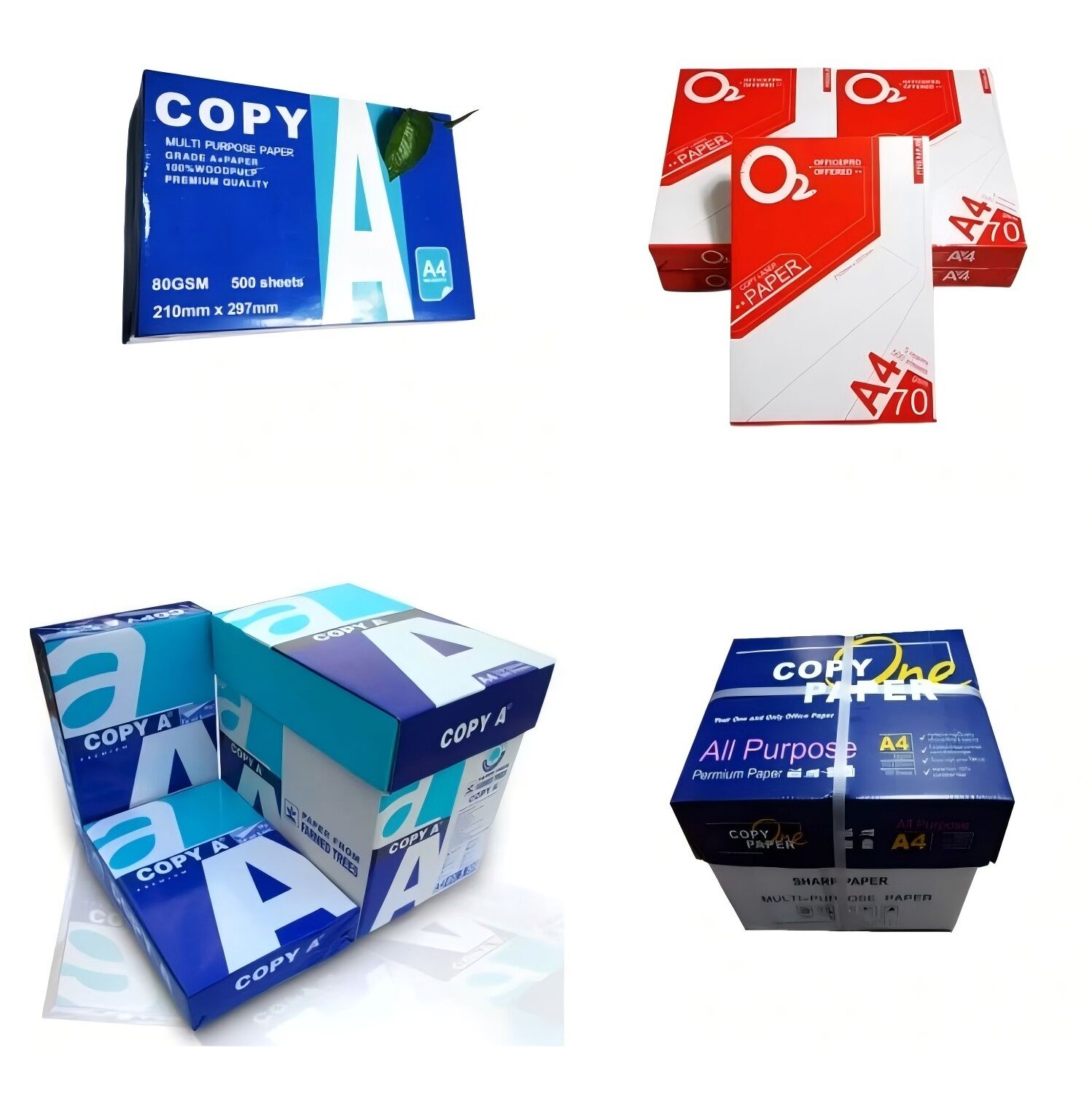 Manufacturers 70gsm 75gsm 80gsm Hard A4 Copy Bond Print Paper - China ...