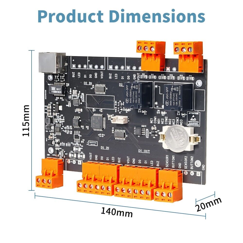 Forddok Tcp Ip Door Access Control System Web Server Access Controller With Power Supply And ...