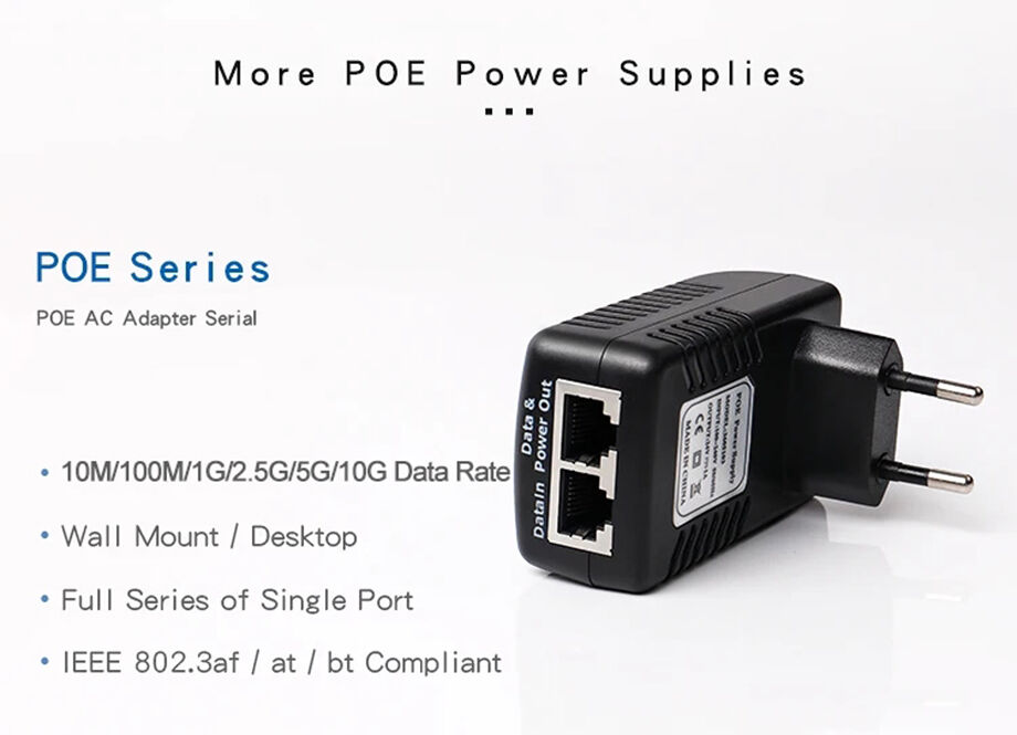 12v 2a 24v1a 48v 0.5a Ieee802.3af/at Poe Injector 48v Poe Injector ...