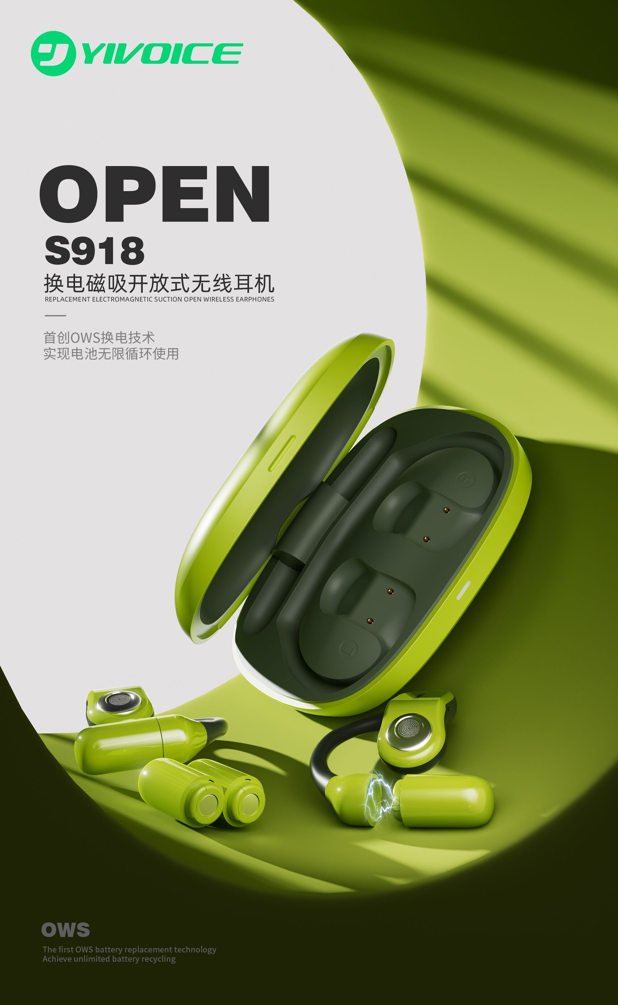 Wholesale Odm Oem S918 Ows Wireless Bluetooth Earphones For Gym Room Or ...