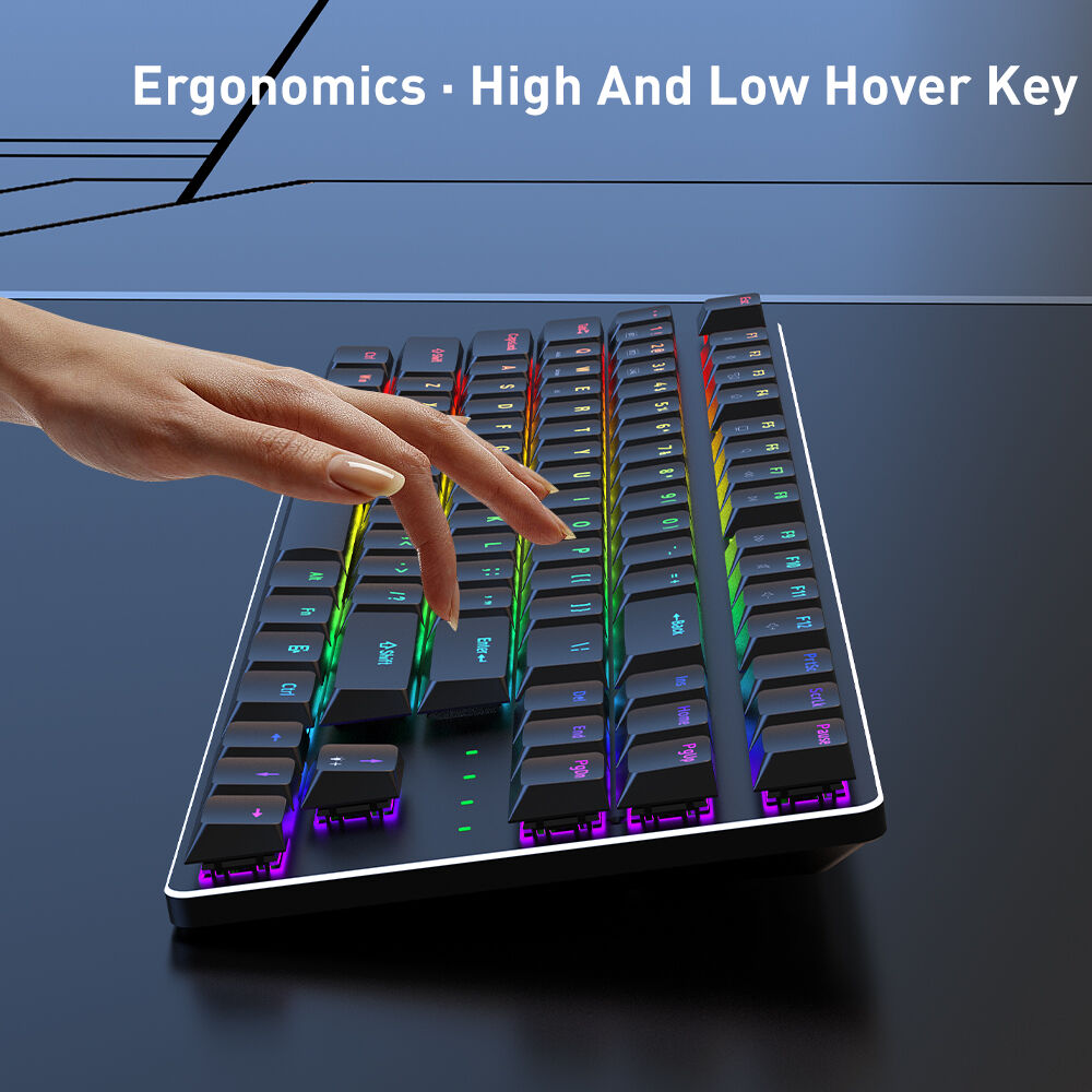 Ky-mk103wbr 2.4g+bt+usb Three-mode Gaming Mechanical Keyboard Rgb ...