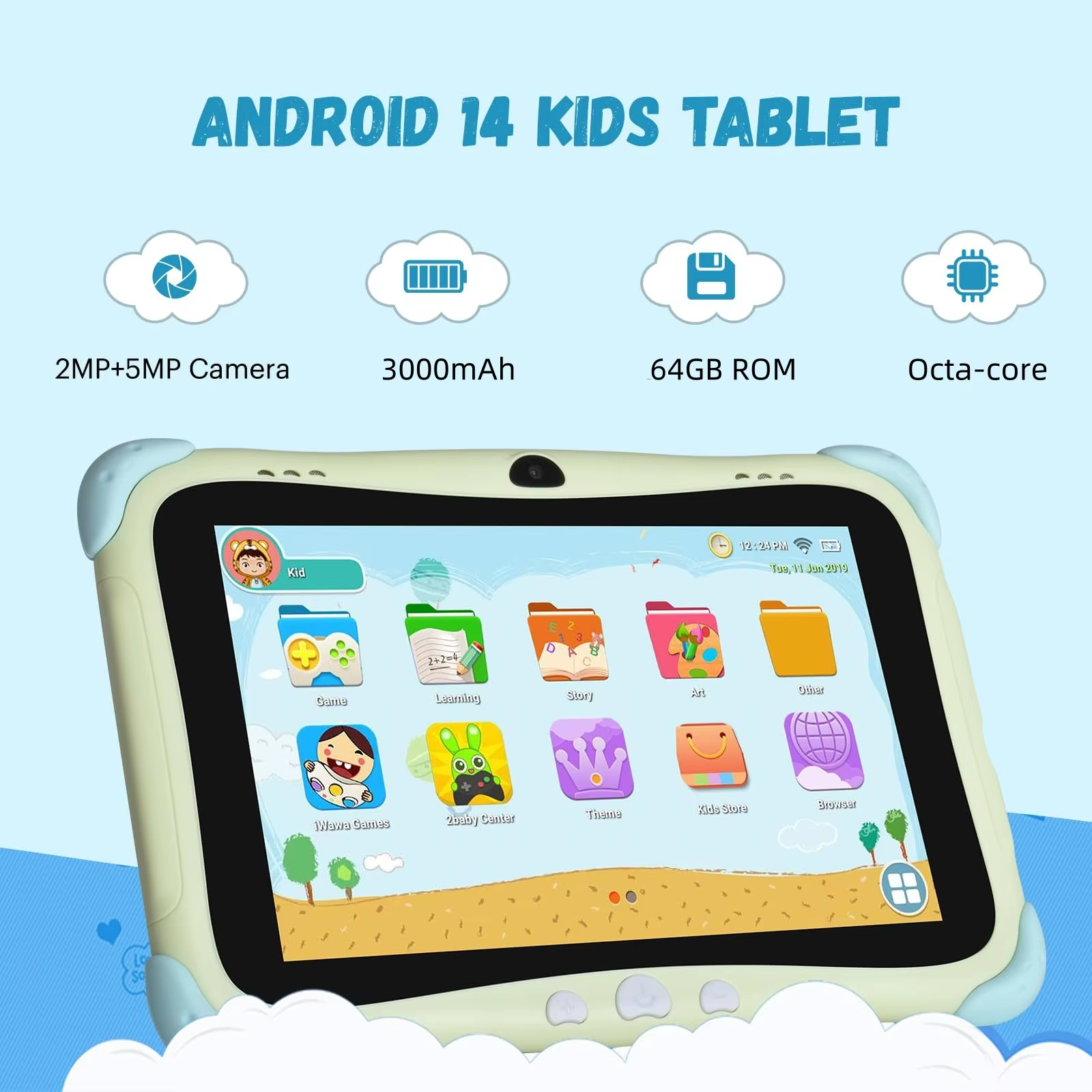 2025 14 Inch Fhd 4g Lte Slim Narrow Edge Metal Android Tablet Octa Core ...