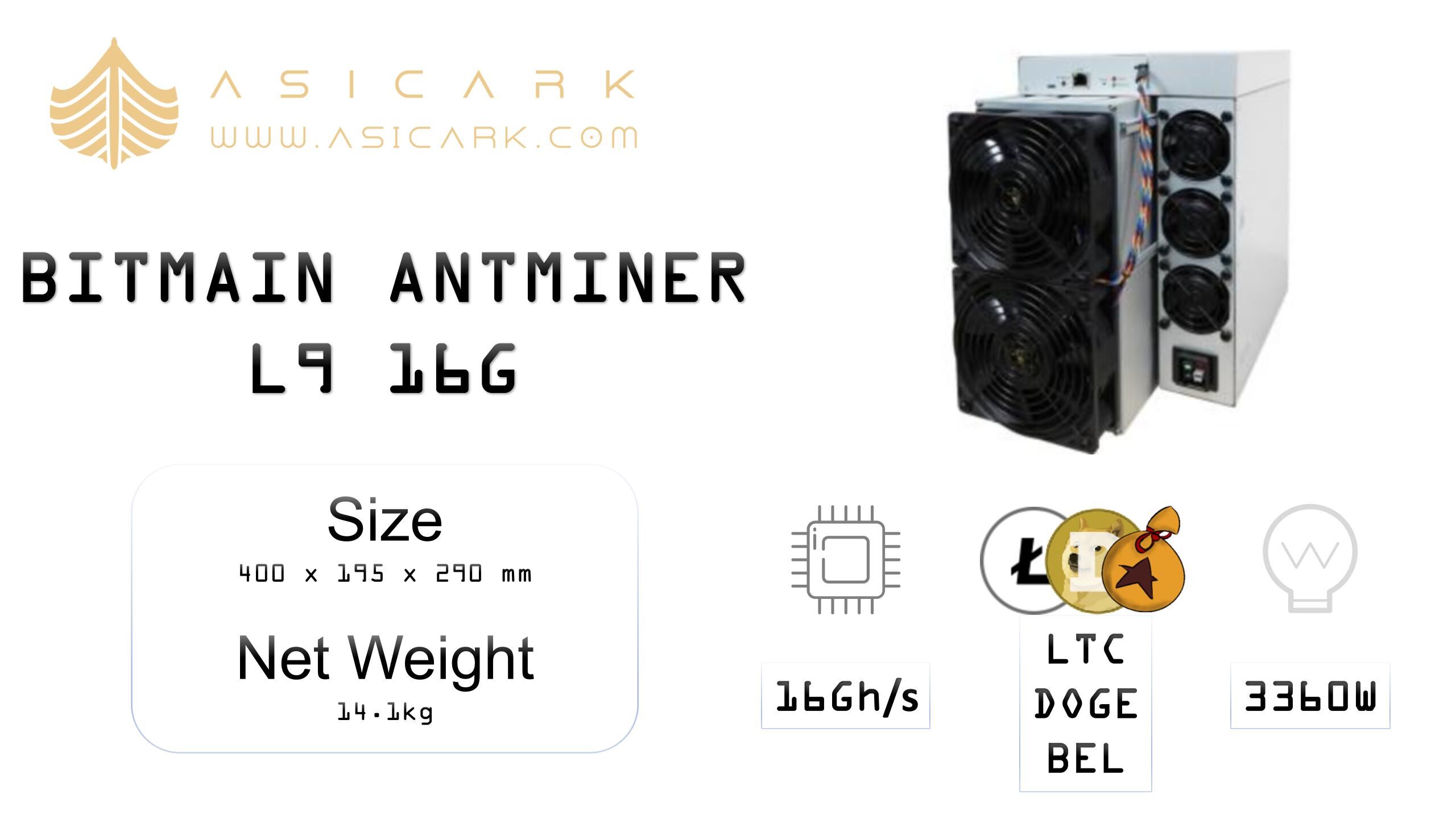 Bitmain Antminer Scrypt L9 16g Dogecoin Miner - Expore China Wholesale ...