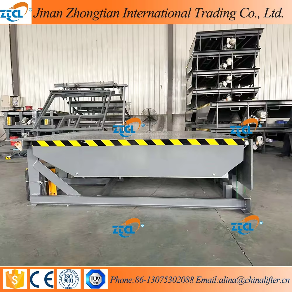 6t 10t 15t 6 X 8 Automatic Adjustable Electric Container Lifting Table Platform Loading ...