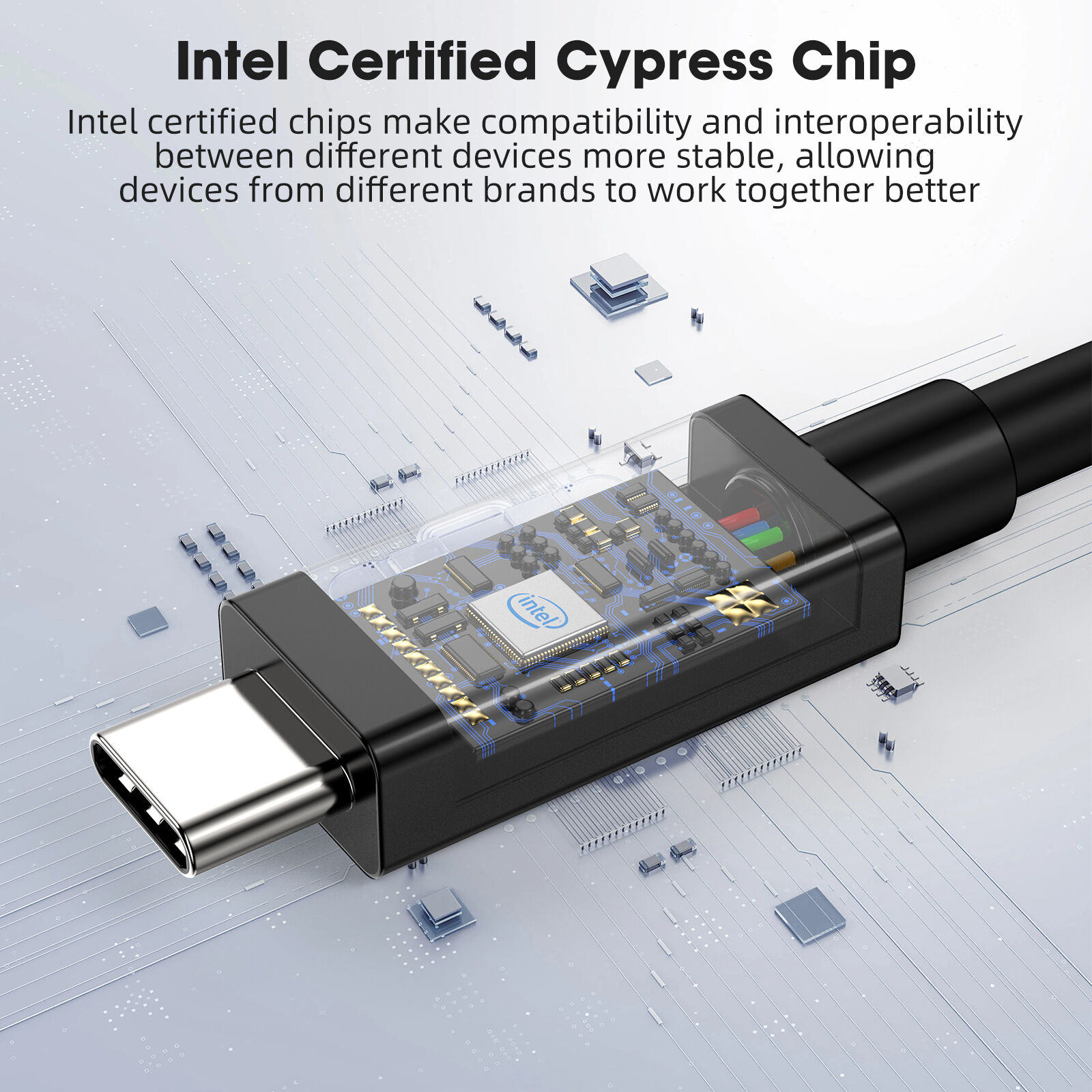 Thunderbolt Cable Thunderbolt 5 Cable 1.5ft - 80Gbps/120Gbps Speed ...
