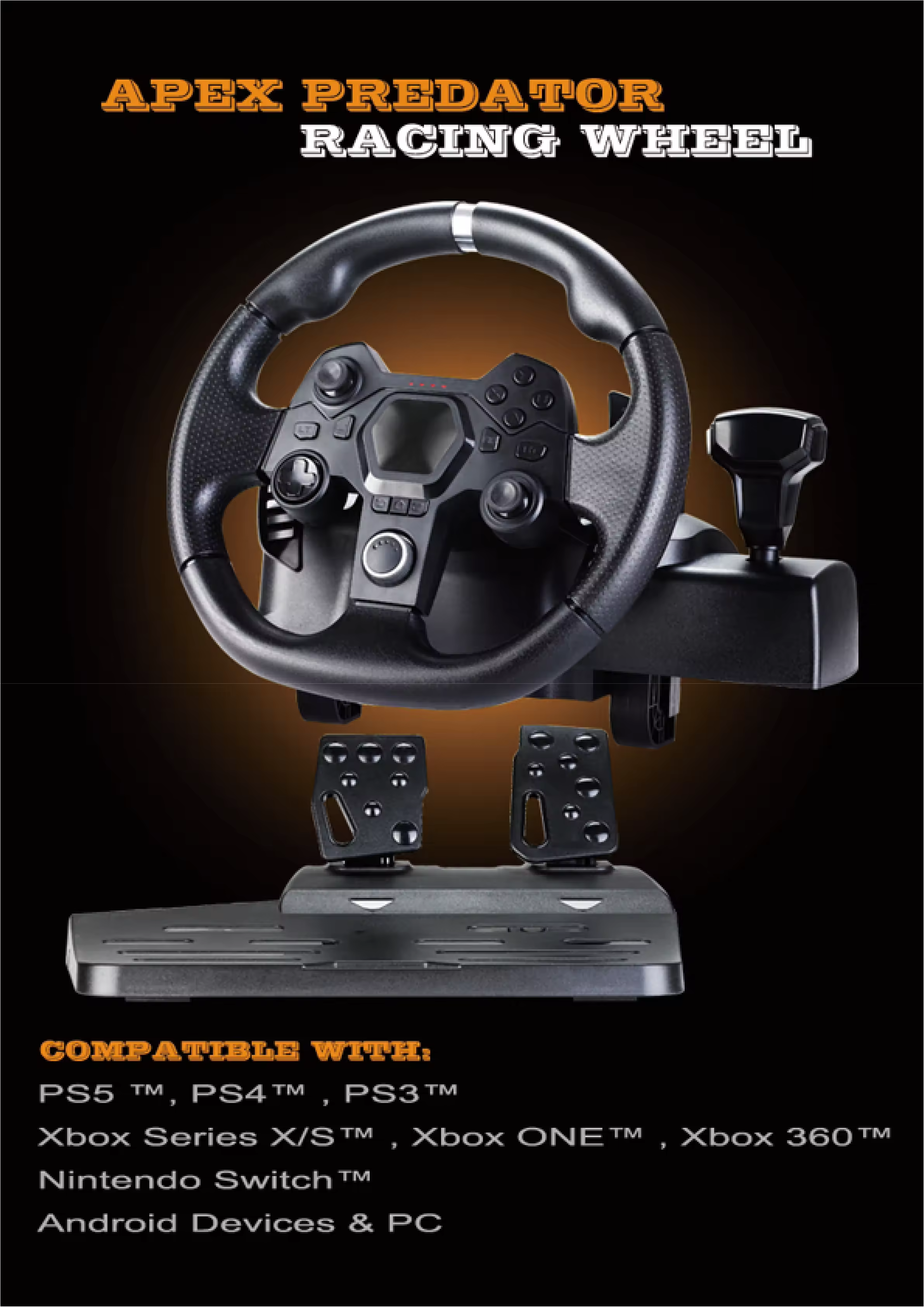 Video Game Racing Wheel Game Steering Wheel Support For Ps4/ps3/xbox ...