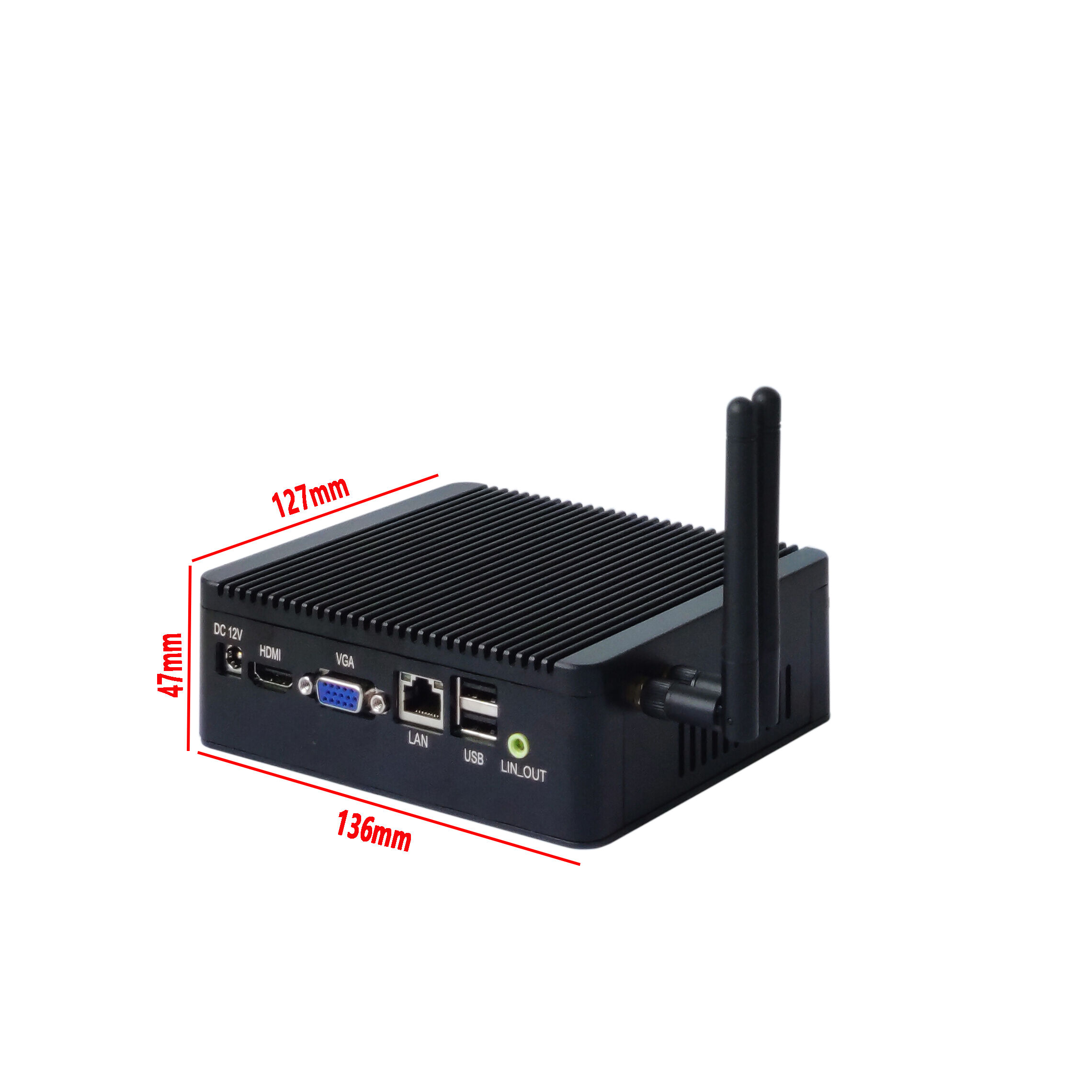 Compre X86 Dc 12v Win7 Linux Ubuntu J1900 Sin Ventilador Integrado Mini ...