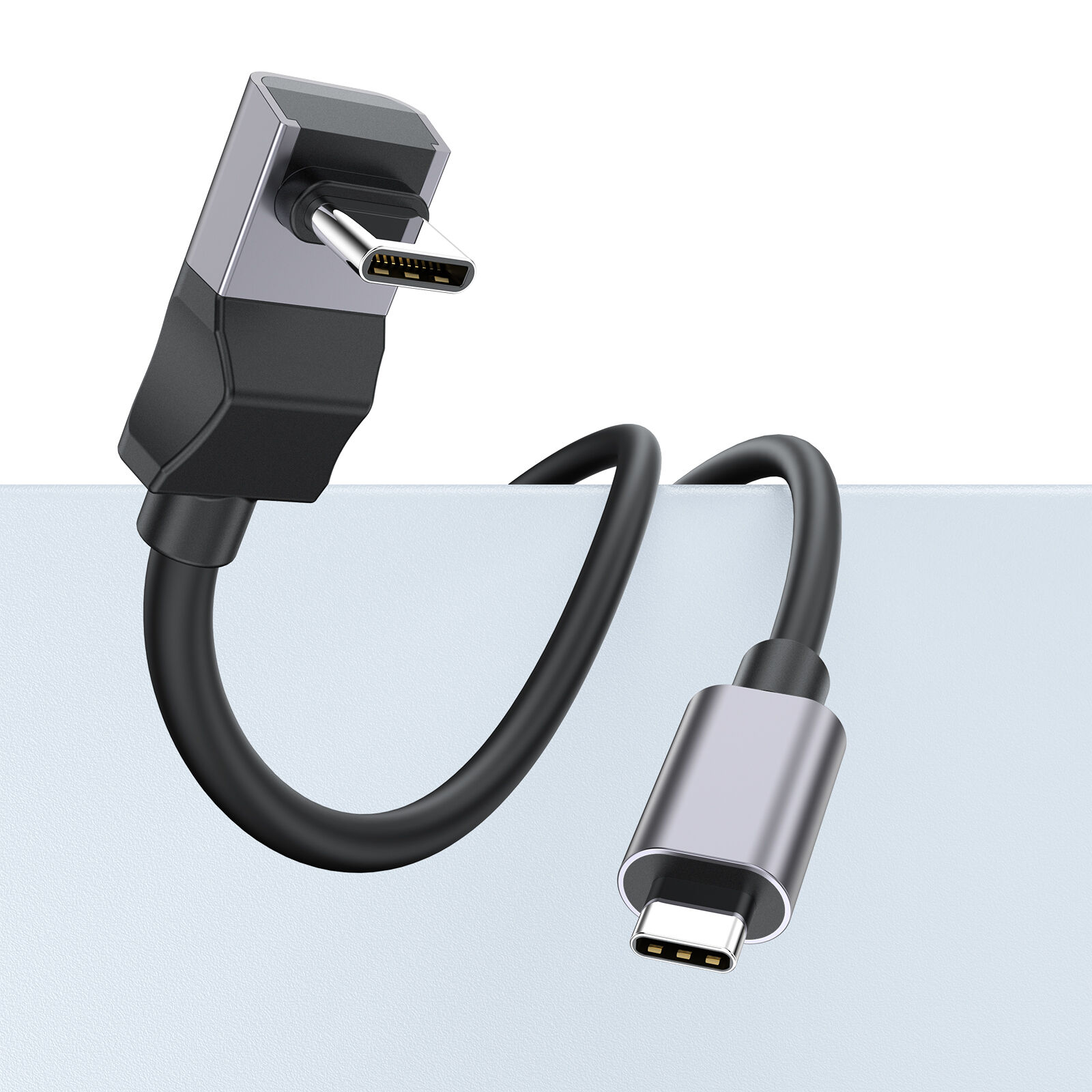Usb 3.2 Gen2 Cable, Right Angle 90-degree Usb C-c Cable Pd 240w 100w ...