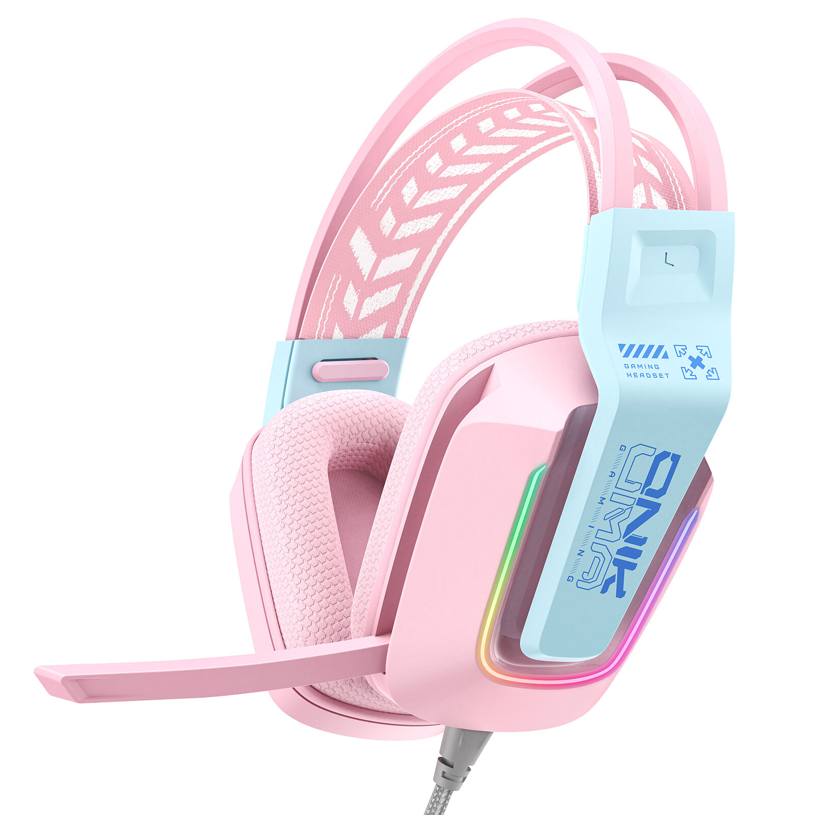Best Seller Onikuma Good Quality Pink Over-ear Gaming Wire Headsets For ...