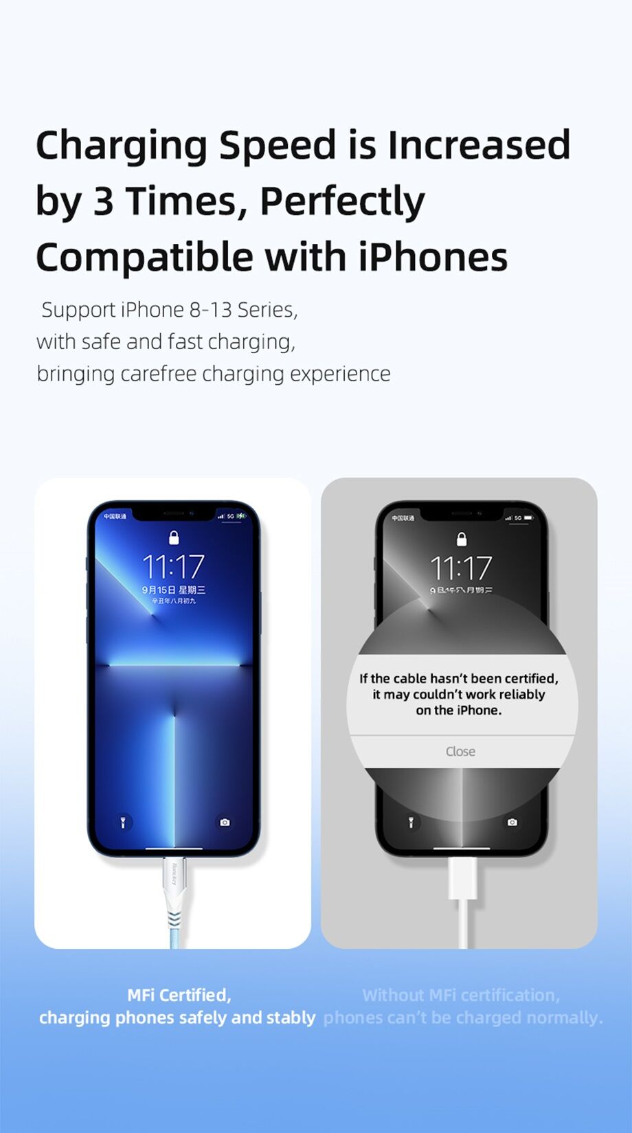 Huntkey Usb-c To Lightning Braided Fast-charging Data Cable With M-fi ...