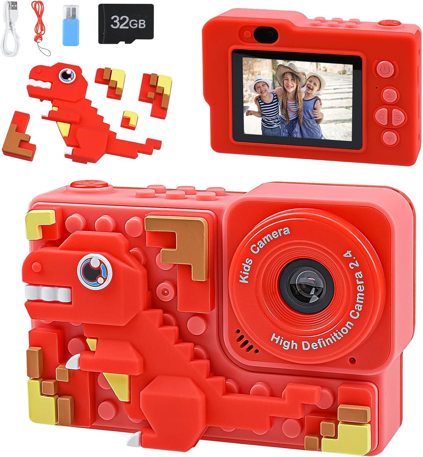 2024 New Design Crocodile Bracket Flip Building Block Children's Camera ...