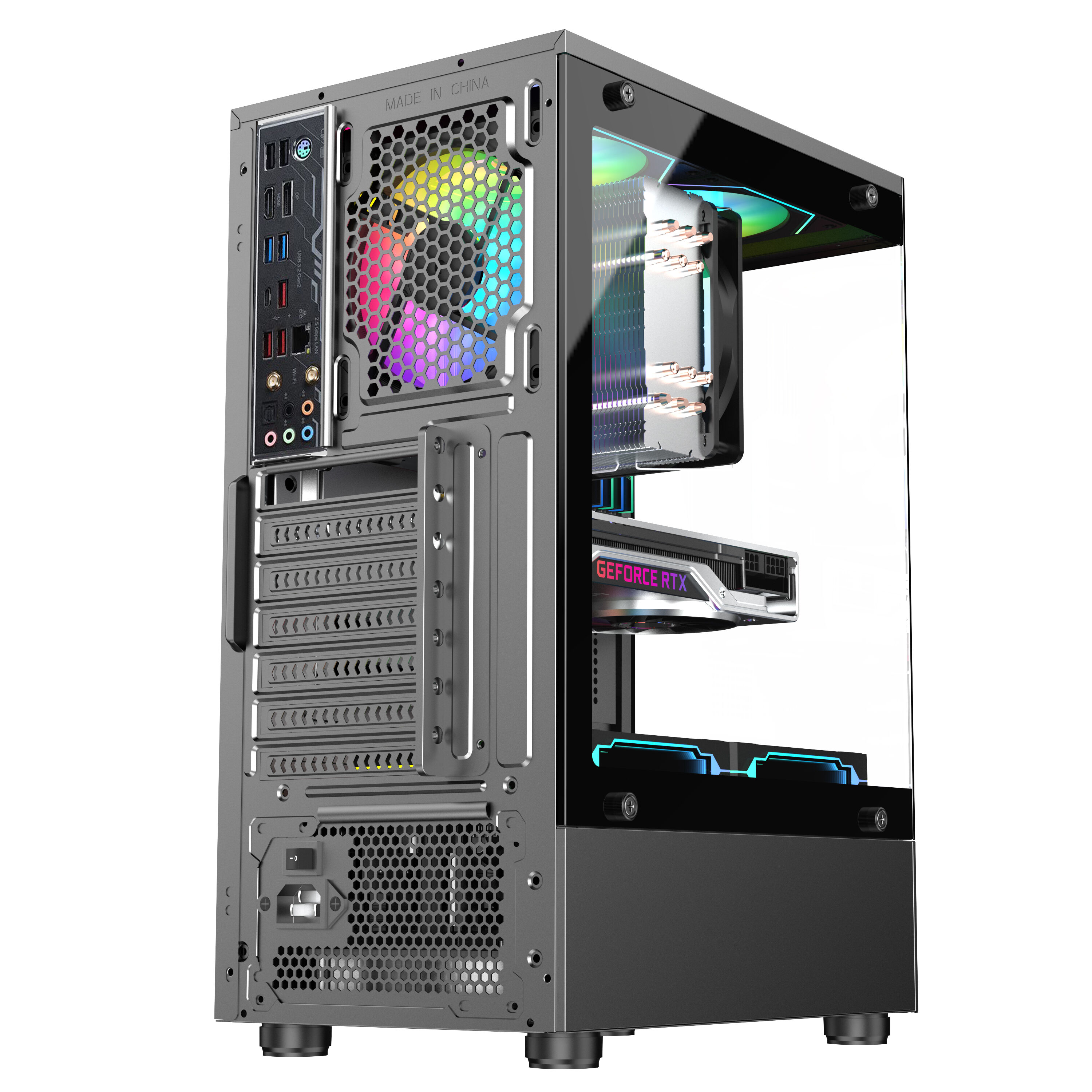 Ruix Hobbit Mini Size Mid Tower Atx Full View Desktop Computer Case ...