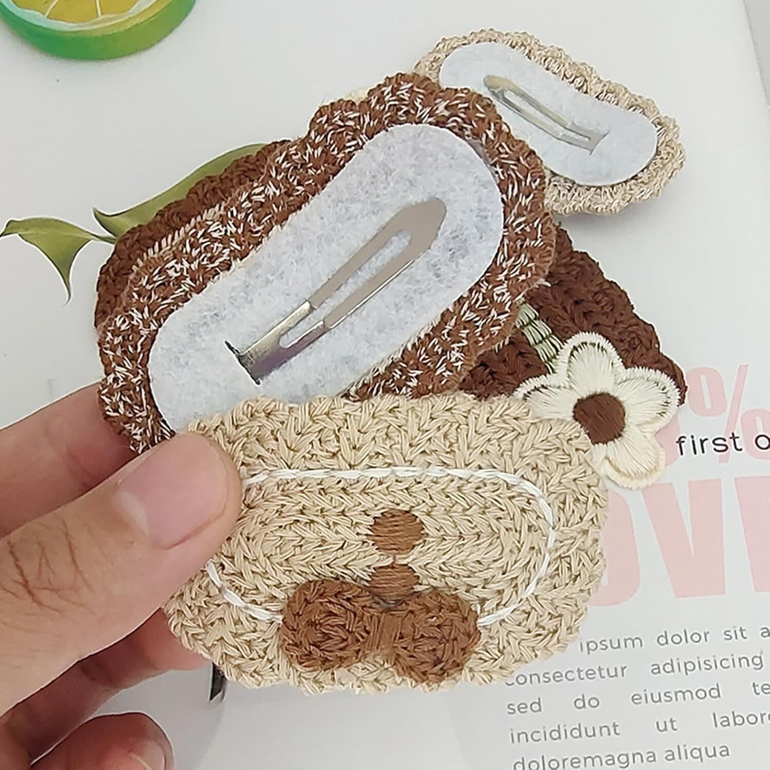 Bulk Buy China Wholesale Elegant 5-piece Brown Crochet Hair Clip Set ...