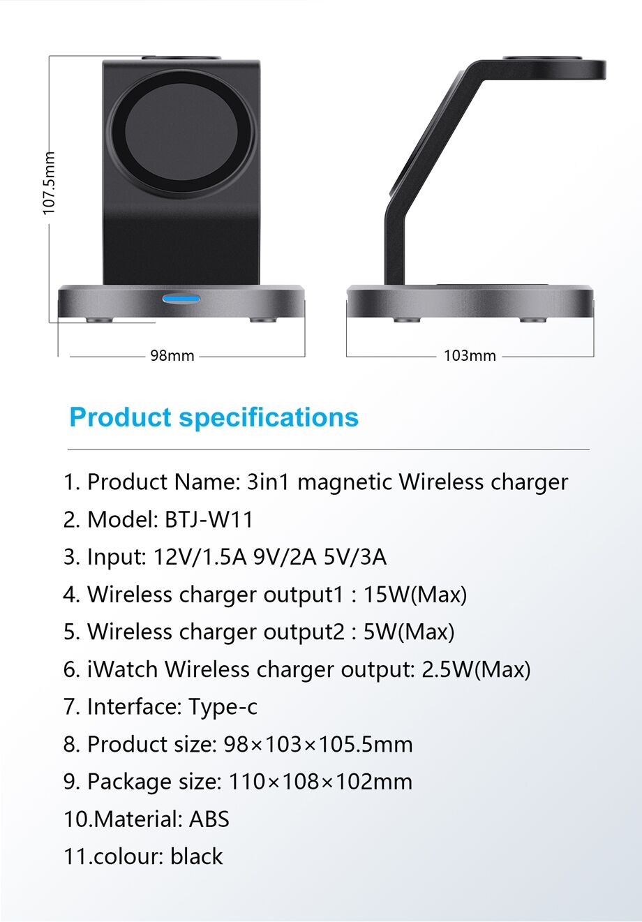Wholesale Oem Odm 15w 3 In 1 Qi2 Magnetic Wireless Charger Stand For ...