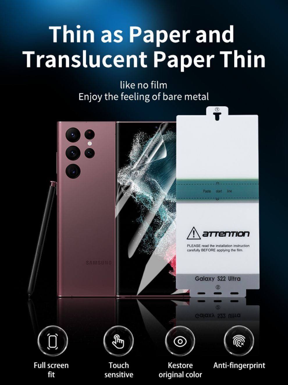 Tpu Hydrogel Foldable Screen Protector For Samsung Galaxy S25 Ultra ...