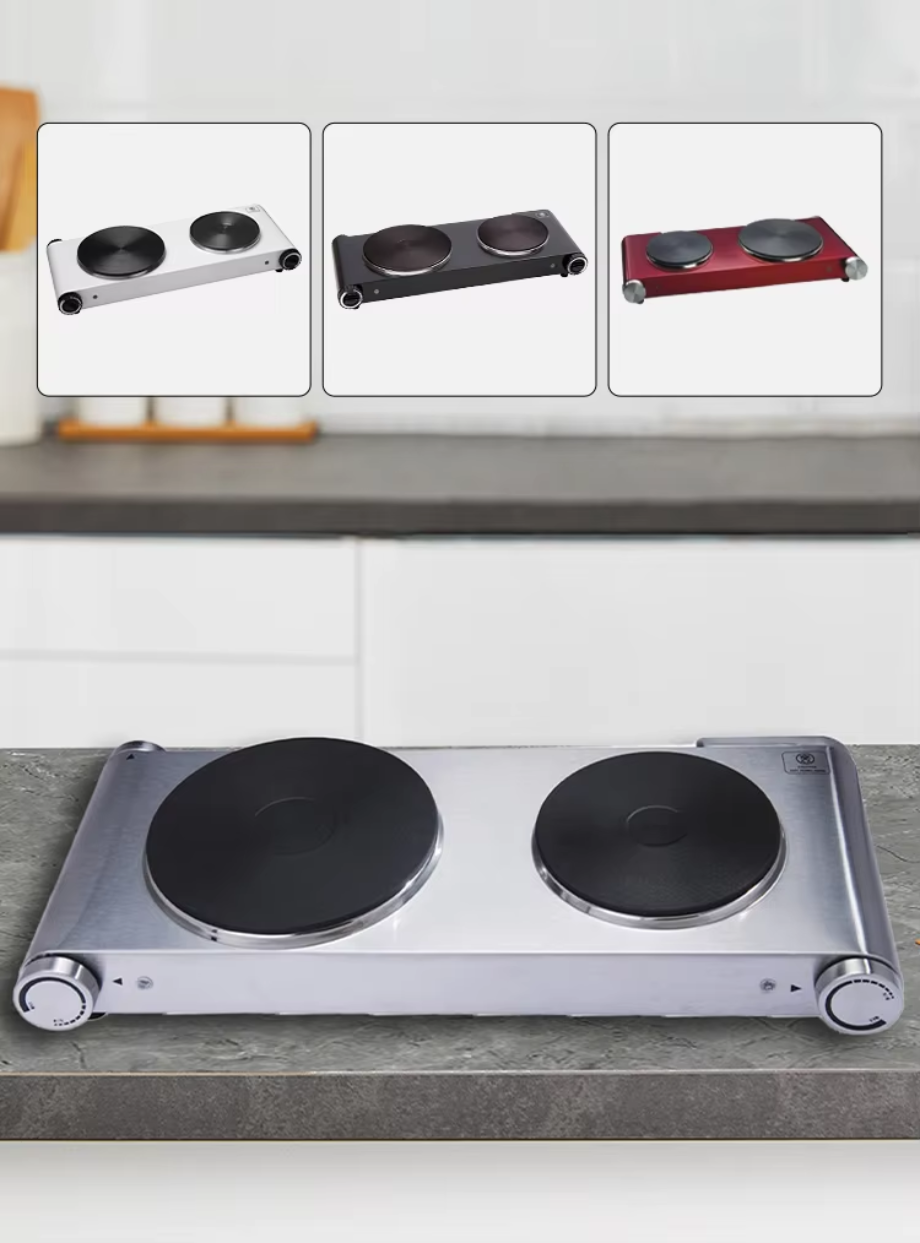 Bulk Buy China Wholesale 1800w Double Hot Plate, Stainless Steel Silver ...