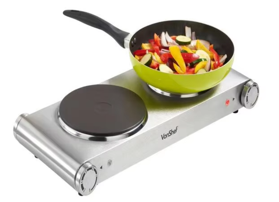 Bulk Buy China Wholesale 1800w Double Hot Plate, Stainless Steel Silver ...