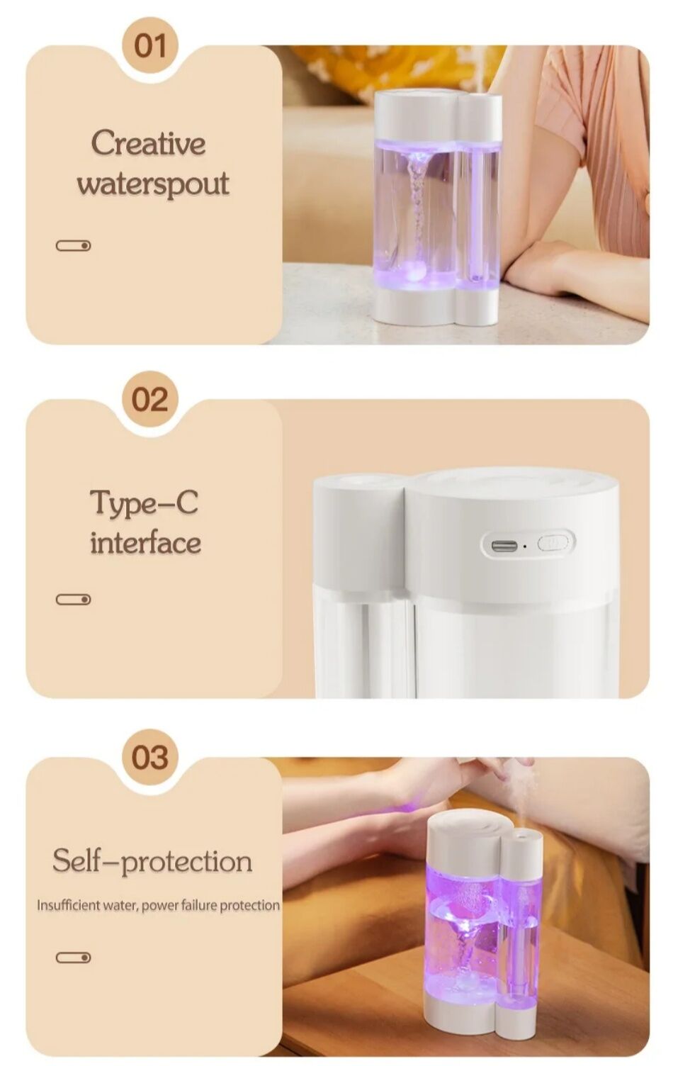 Bulk Buy China Wholesale Factory Creative Waterspout Air Humidifier ...