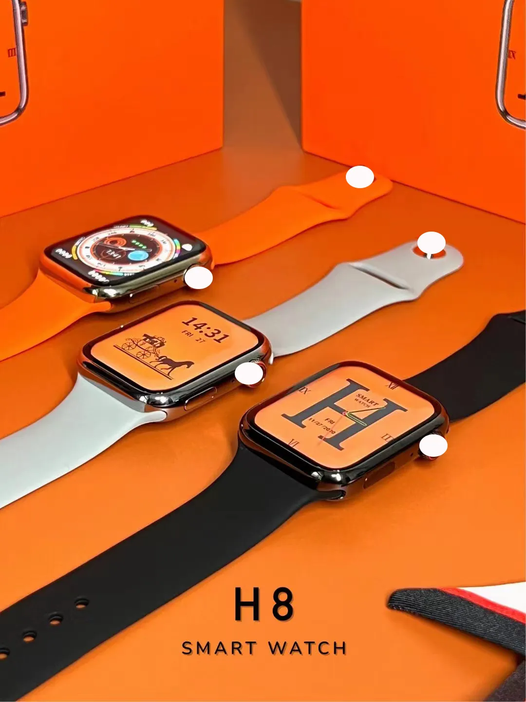 Factory Price 2023 Smart Watch H8 Ultra Style Dual Strap Gift Box ...