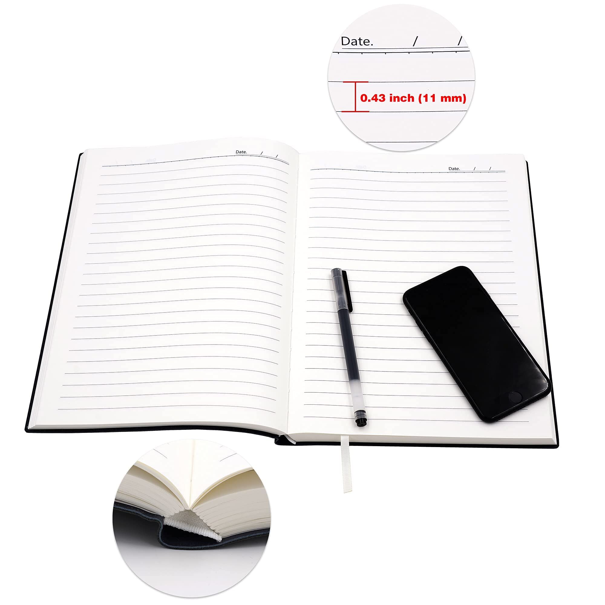 Portable Soft Cover Notebook Diary Sewed Bound Leather Softcover ...