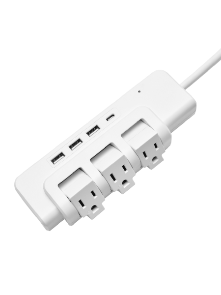 Us 3 Outlets Rotating Power Strip Surge Protection Indicator 1020j With ...