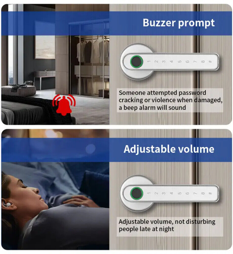 Evergood Fingerprint Password Smart Lock Zinc Alloy Electronic Door ...