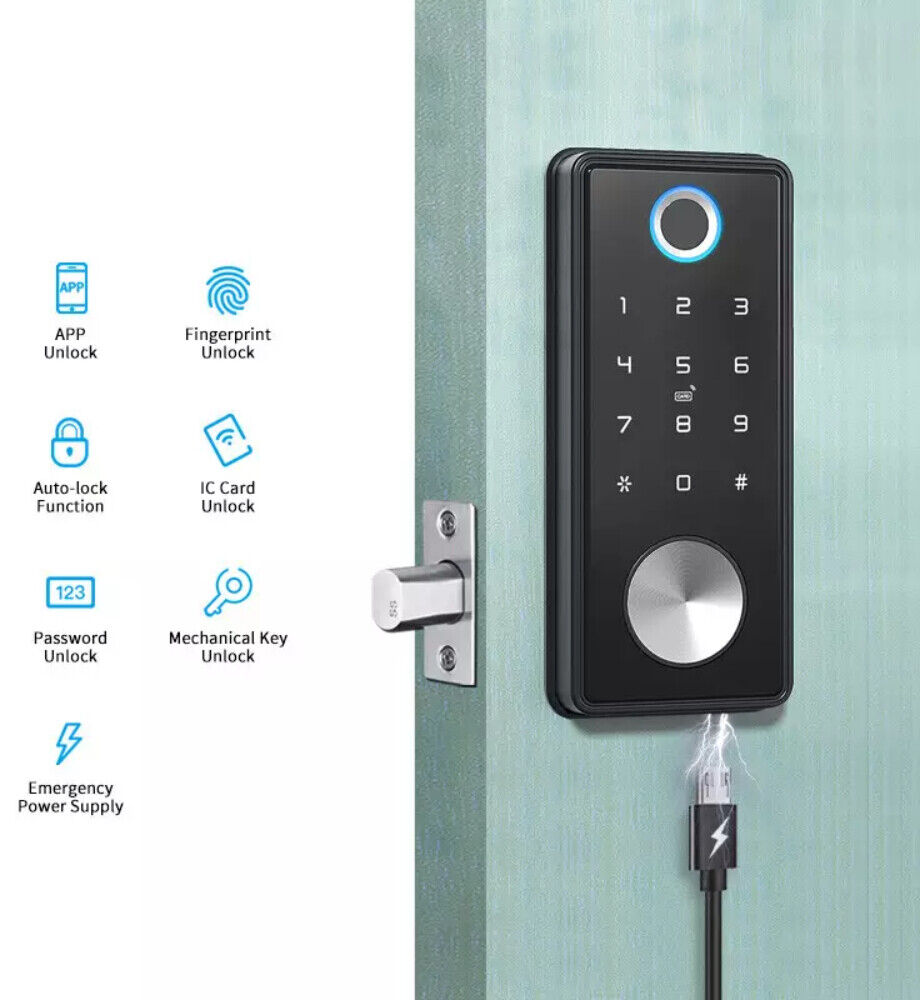 China Supply Aluminium Mini Smart Door Lock Intelligent Fingerprint ...