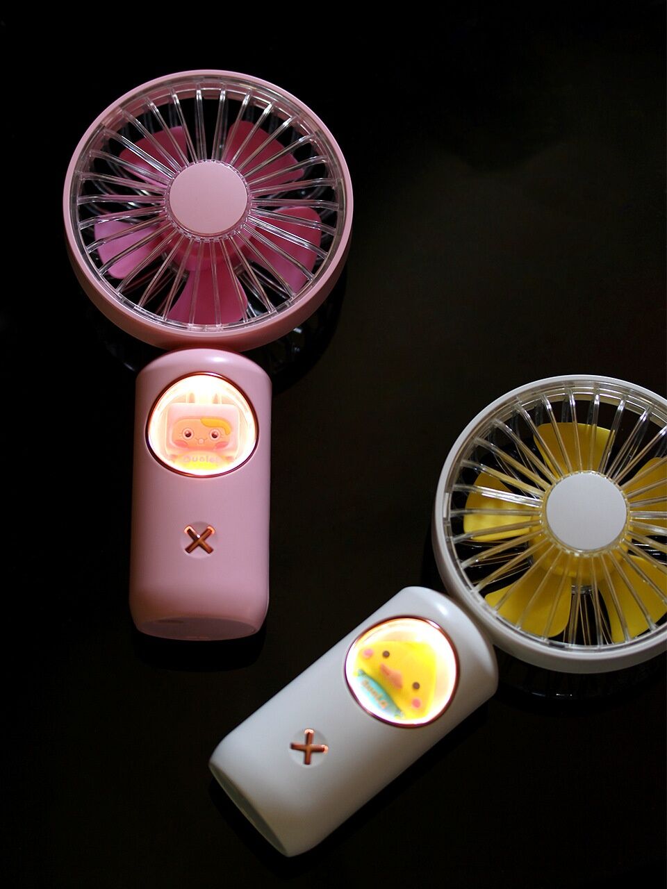 Cartoon Cute Pet Handheld Mini Small Fan, Halter Neck, Foldable And ...