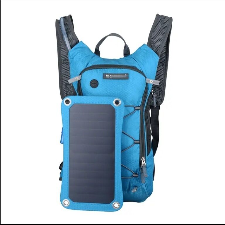 Waterproof Nylon 6.5w Solar Hydration Backpack Solar Panel Bag With 2l ...