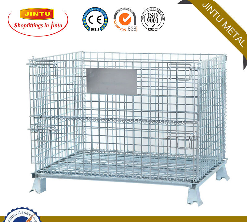 Foldable Three Sides Material Handling Steel Pallet Roll Container ...