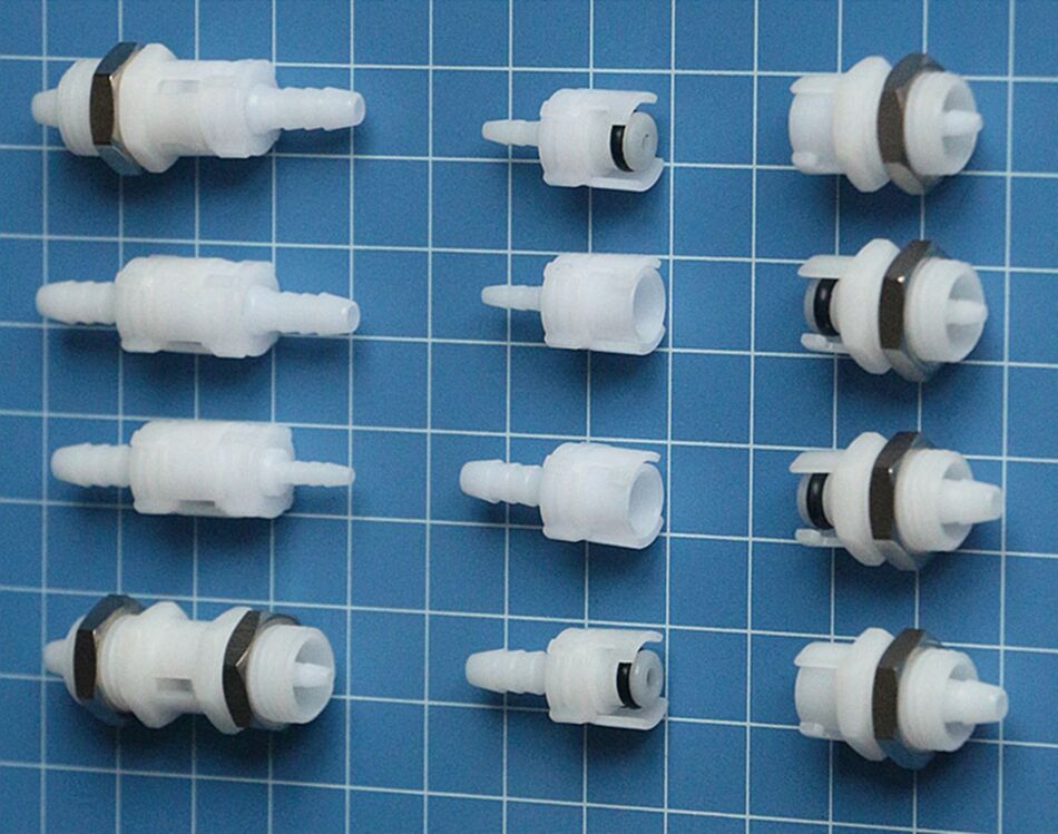 Pom/epdm Black 3/8" Hose Barb Tube Connector Plastic Panel Mount Quick ...