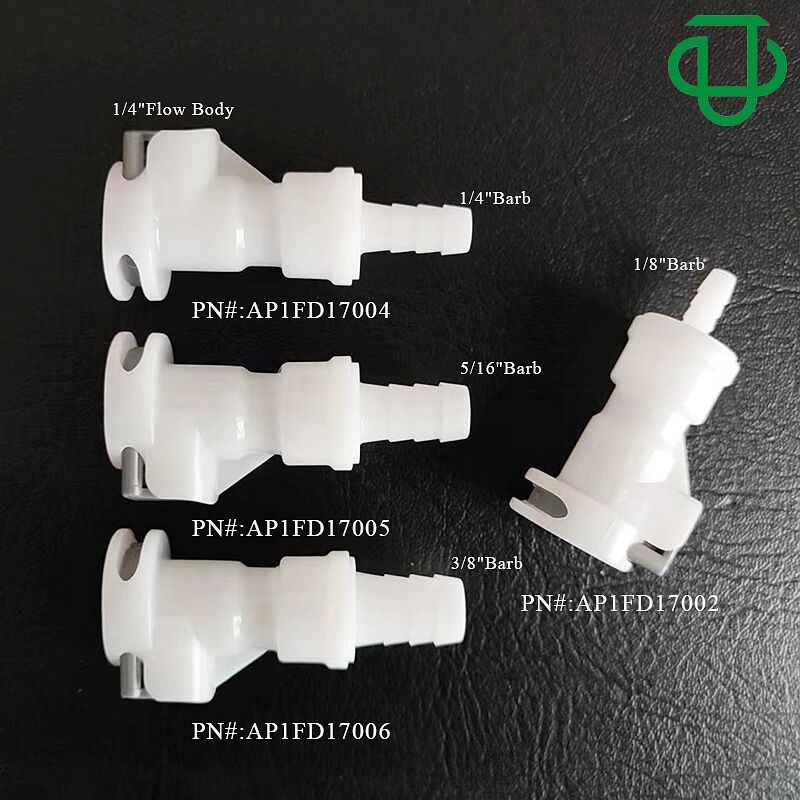 Pom/epdm Black 3/8" Hose Barb Tube Connector Plastic Panel Mount Quick ...