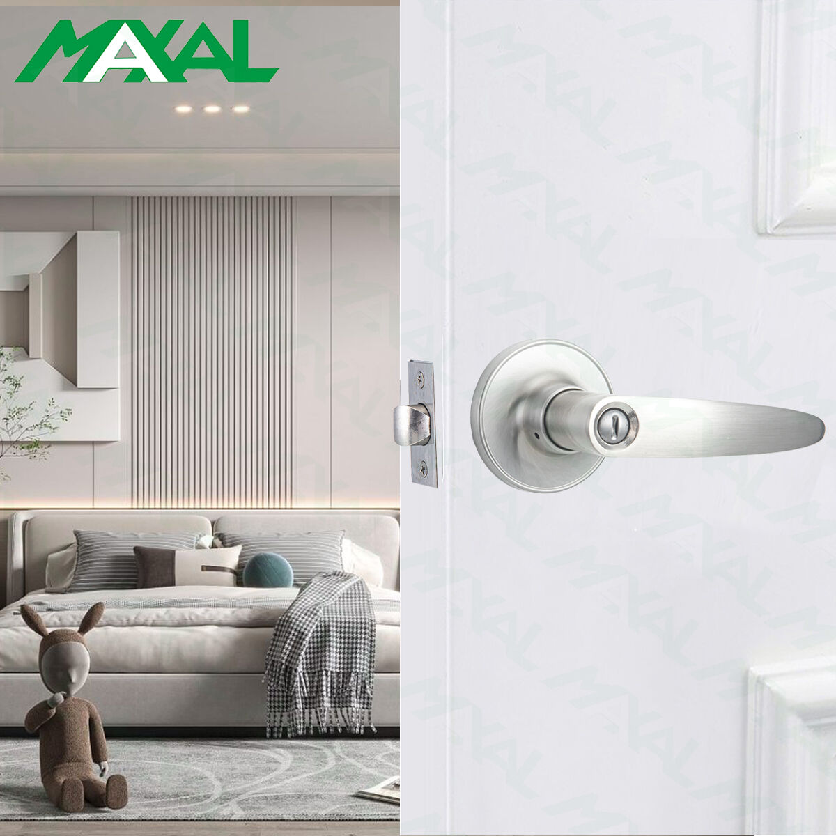 Door Lock With Satin Nickel Finish For Handle Interior Doors - China ...