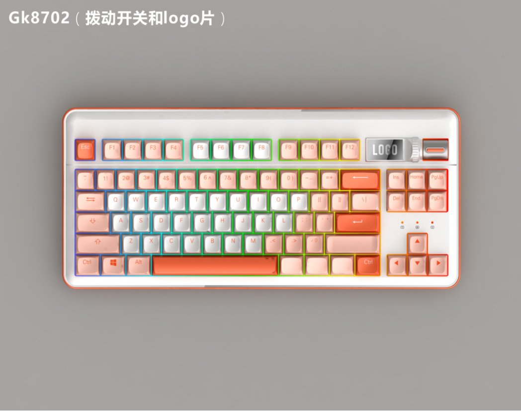 87 Keys Rgb Light Mechanical Keyboard Wired 2.4g Bluetooth Multimedia ...