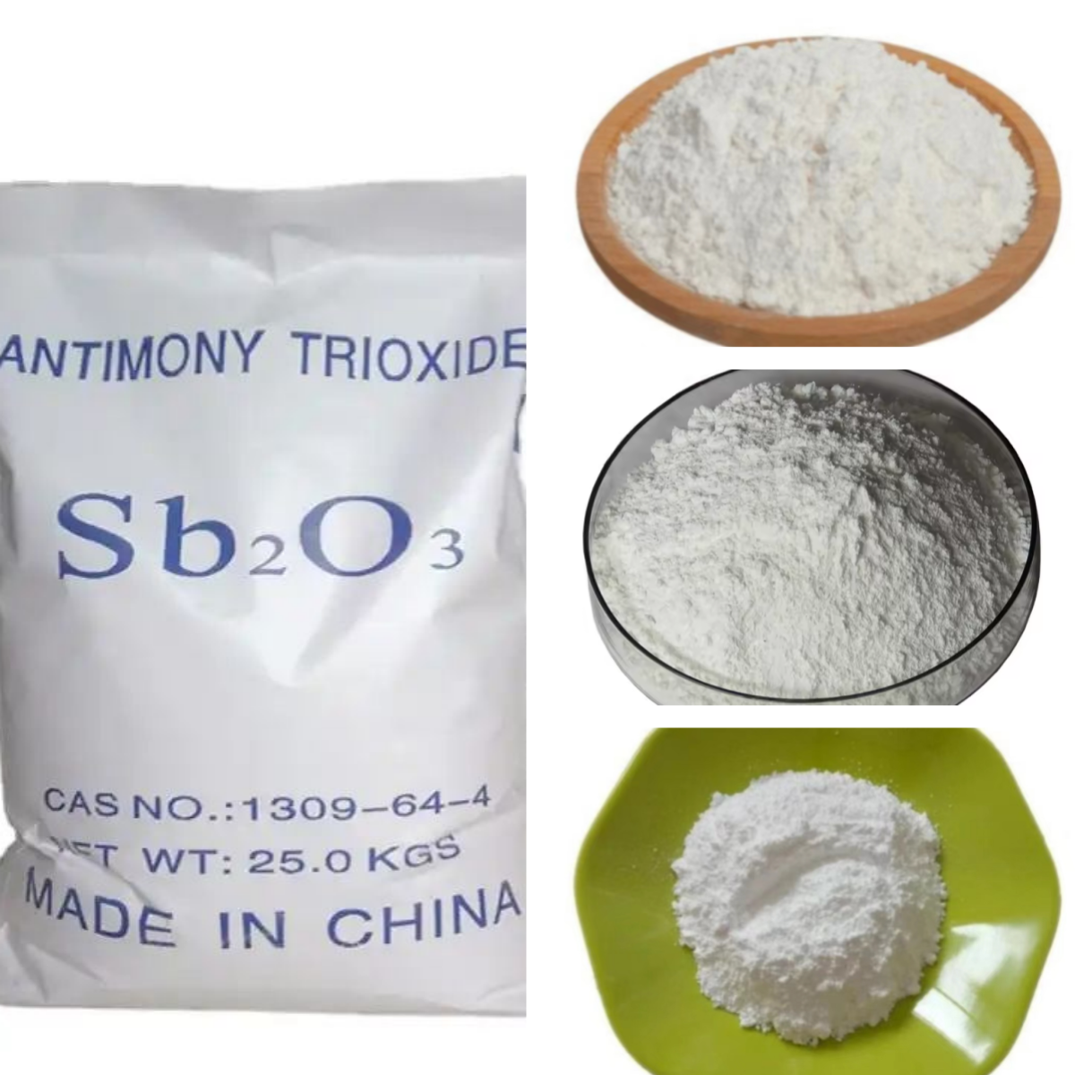 Industrial Grade Antimony Trioxide Cas 1309-64-4 Sb2o3 - China ...