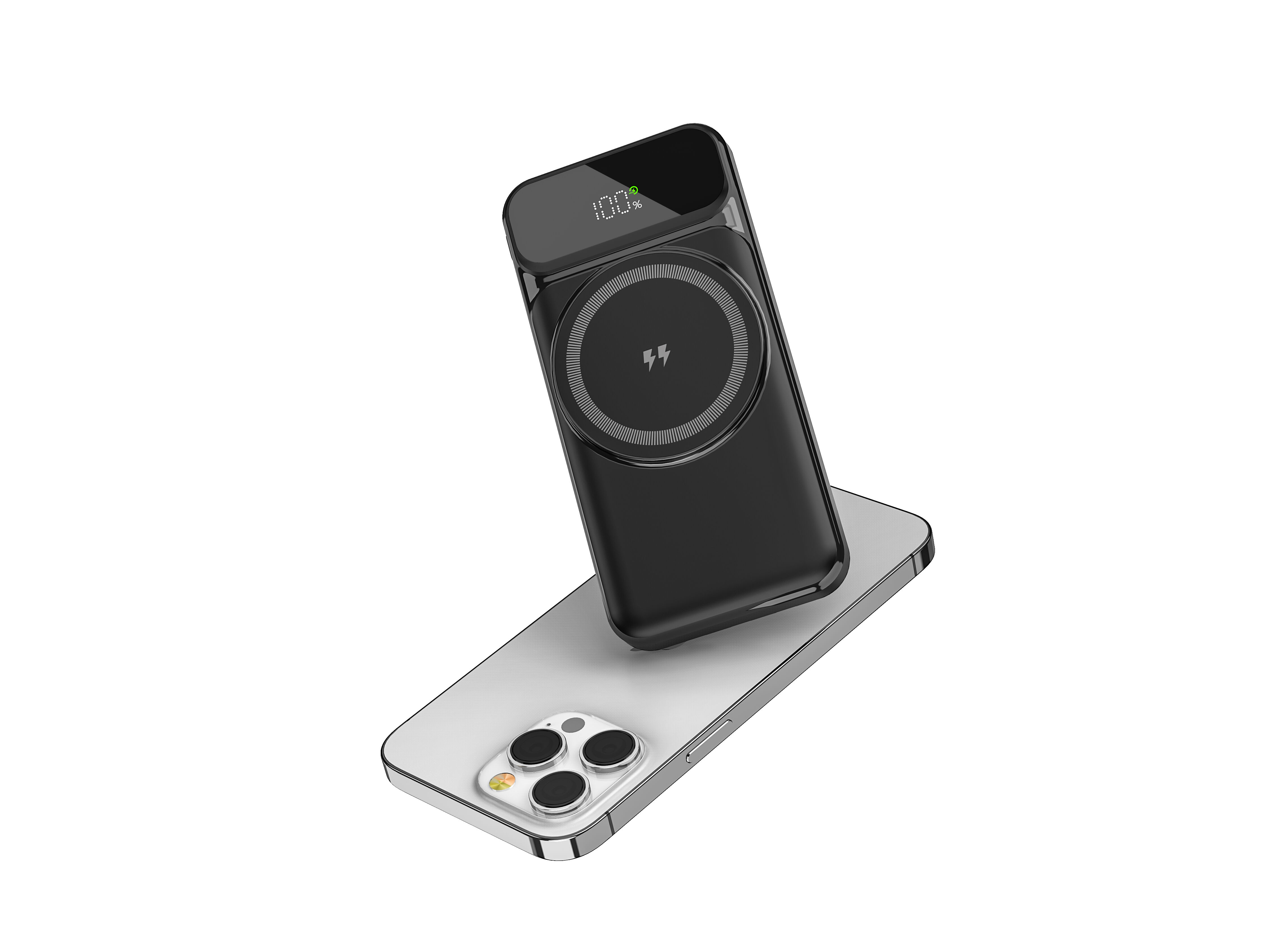 High Back 10000mah Magnetic Charging Power Bank With B Cable Digital ...
