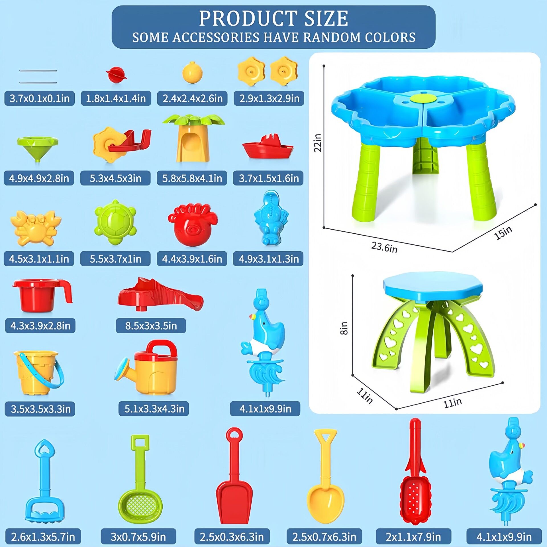 Beach Toys Multi-functional Beach Table Play Sand Pool Play Pool ...