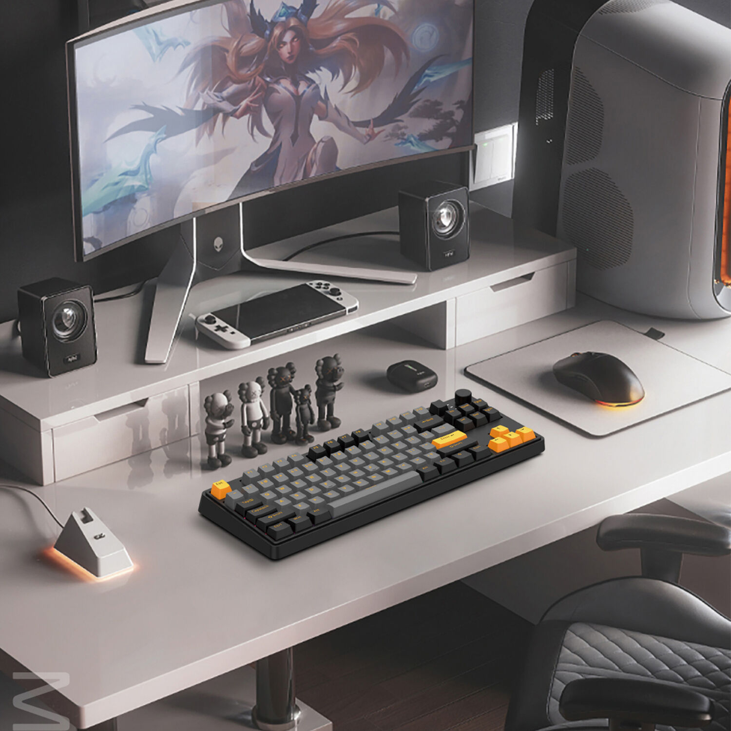 Diy 85 Keys Gaskets Wired & 2.4g & Bluetooth Three Mode Hot-swappable ...