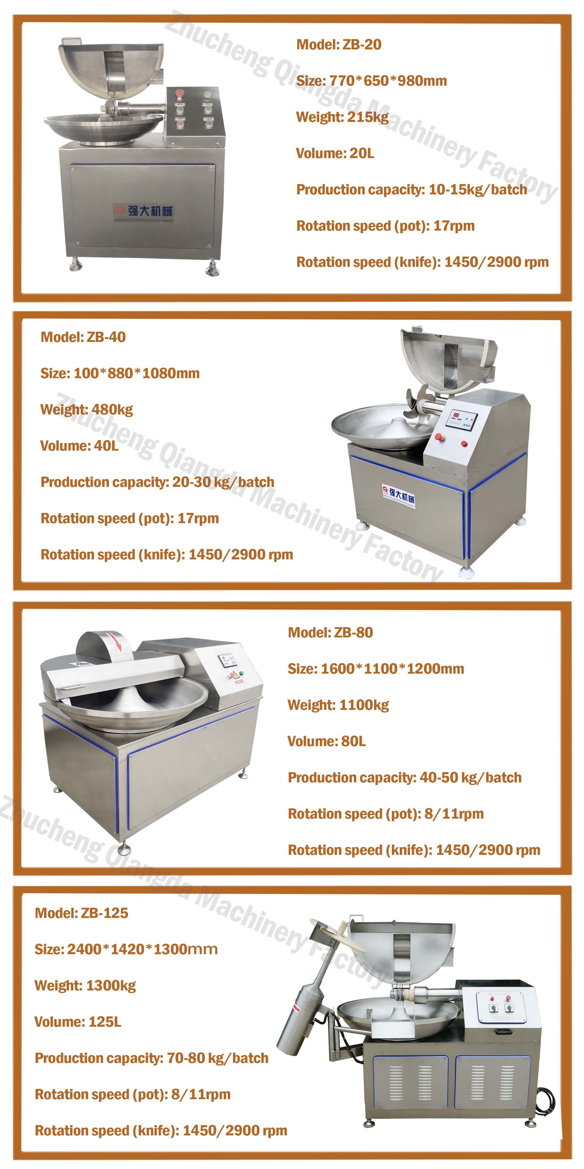 Meat Bowl Cutter Mixer Stuffing Maker For Restaurant Surpermarket Food ...