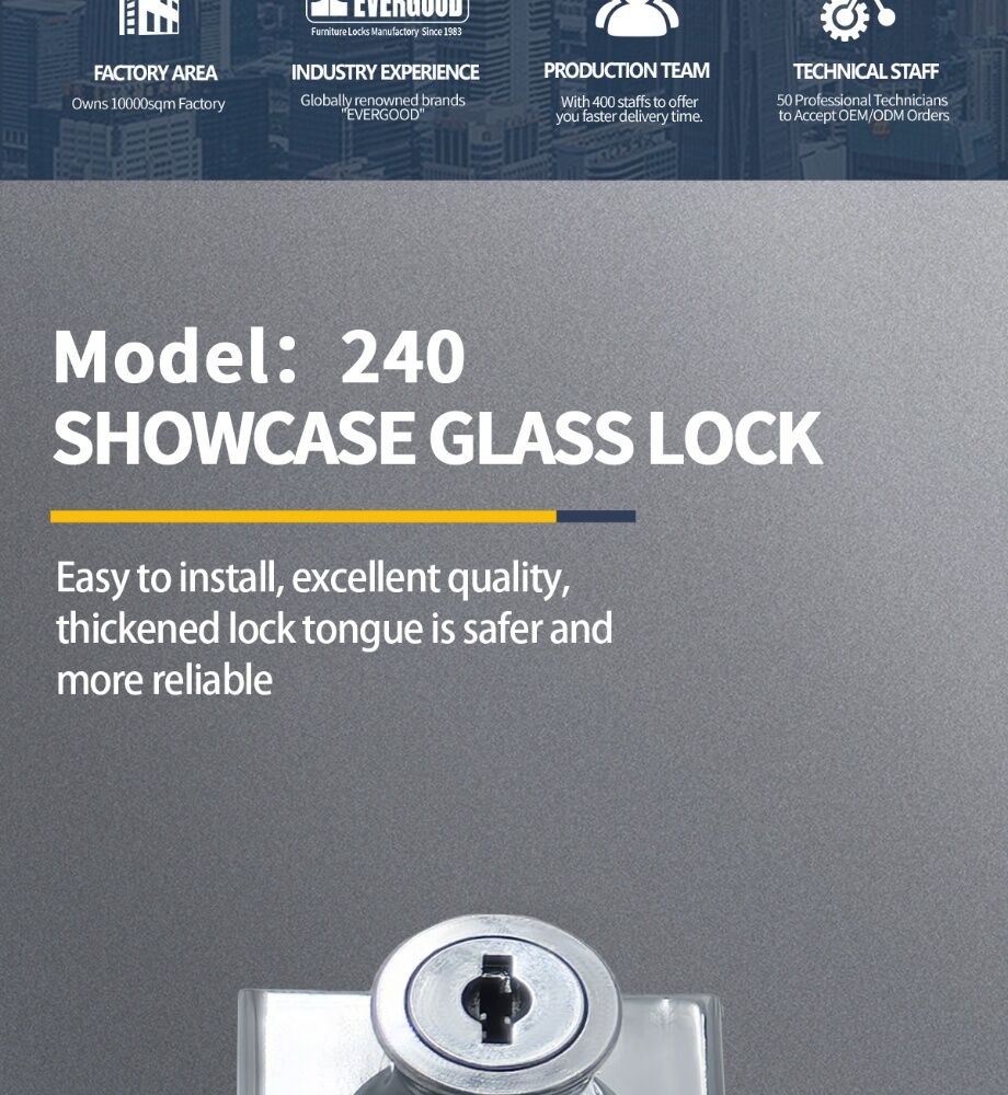 Factory Direct Zinc Alloy Safety Glass Sliding Door Locks With Key ...