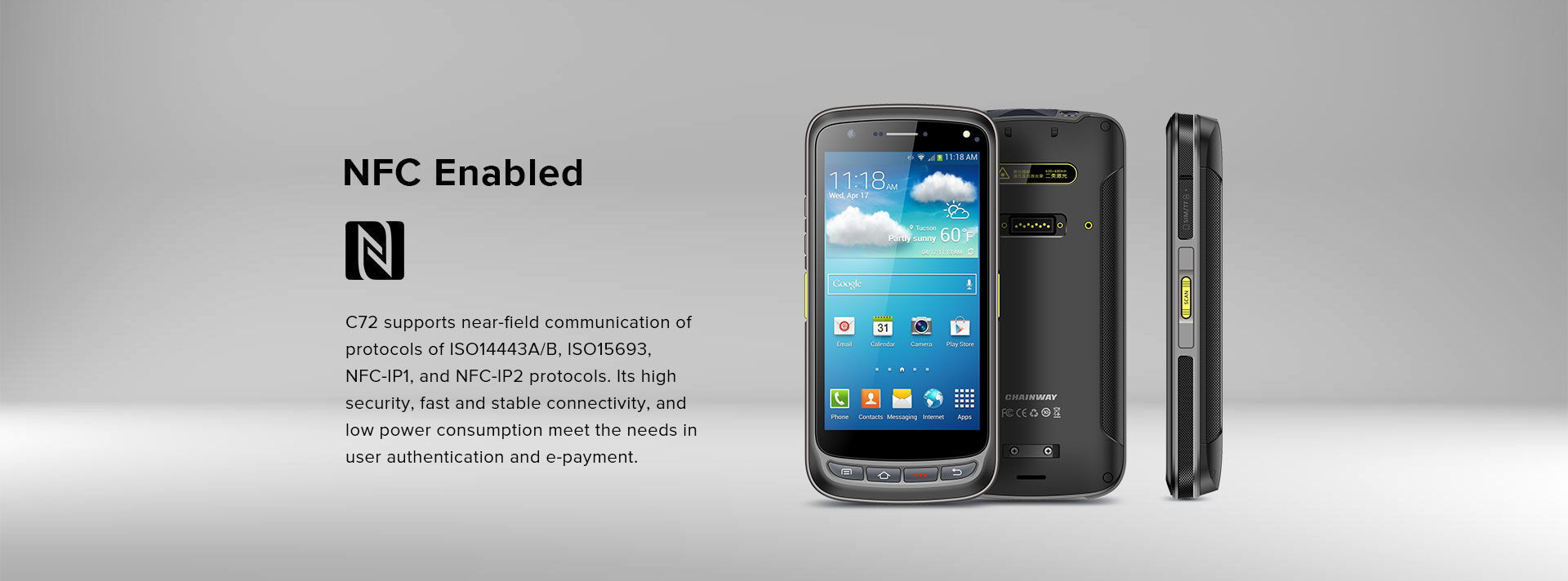 Chainway C72 5.2inch Android13 Rugged Pda Mobile Data Terminal 1d 2d ...