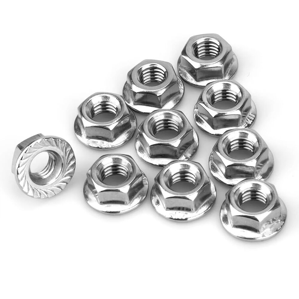 Hex Flange Lock Nuts M6 M8 M10 M12 M14 M16 M20 Stainless Steel Serrated ...